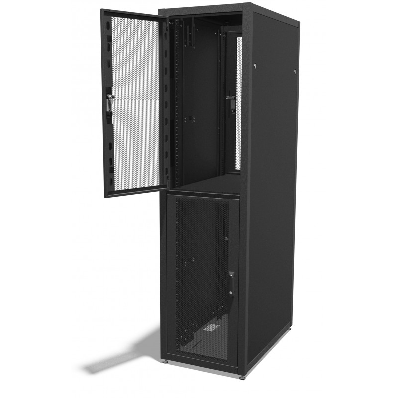 42u 600mm x 1000mm 2 Compartment CoLocation Server Rack | 2 Compartment ...