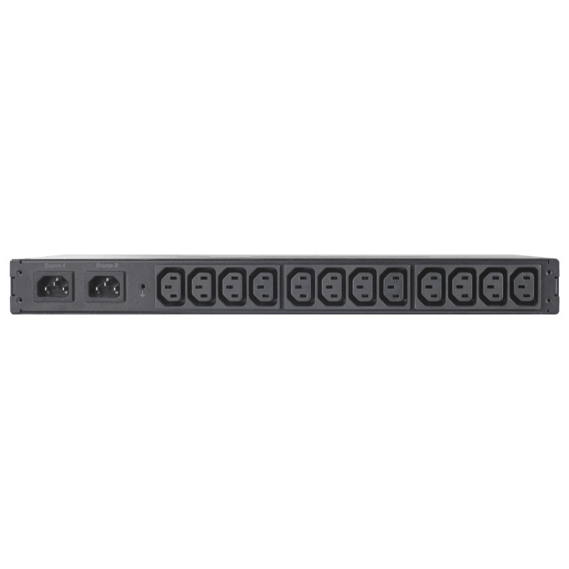 APC RACK ATS, 230V, 10A, C14 IN, (12) C13 OUT | APC Rackmount Transfer ...